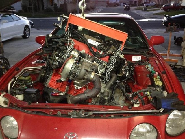 How to remove engine from car (5S-FE) by Smaay | toyota | diys | DIY