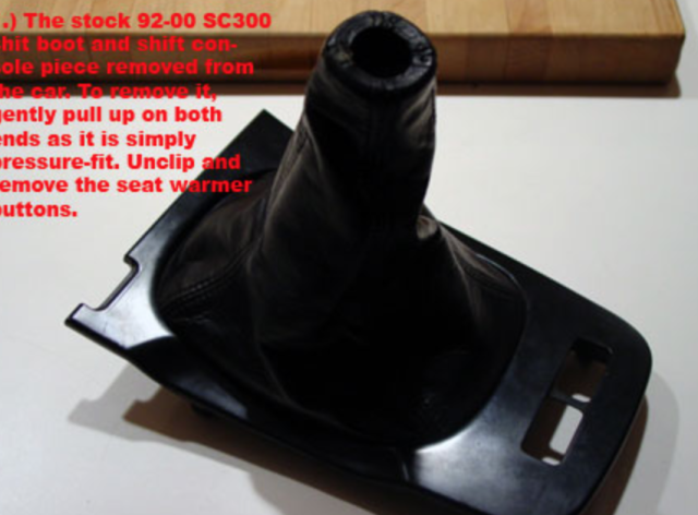 LEXUS SC300 SHIFT BOOT INSTALLATION INSTRUCTIONS | lexus | sc-z30 ...